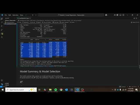 Multilinear Regression Using Statsmodels in Python - Module 3: D