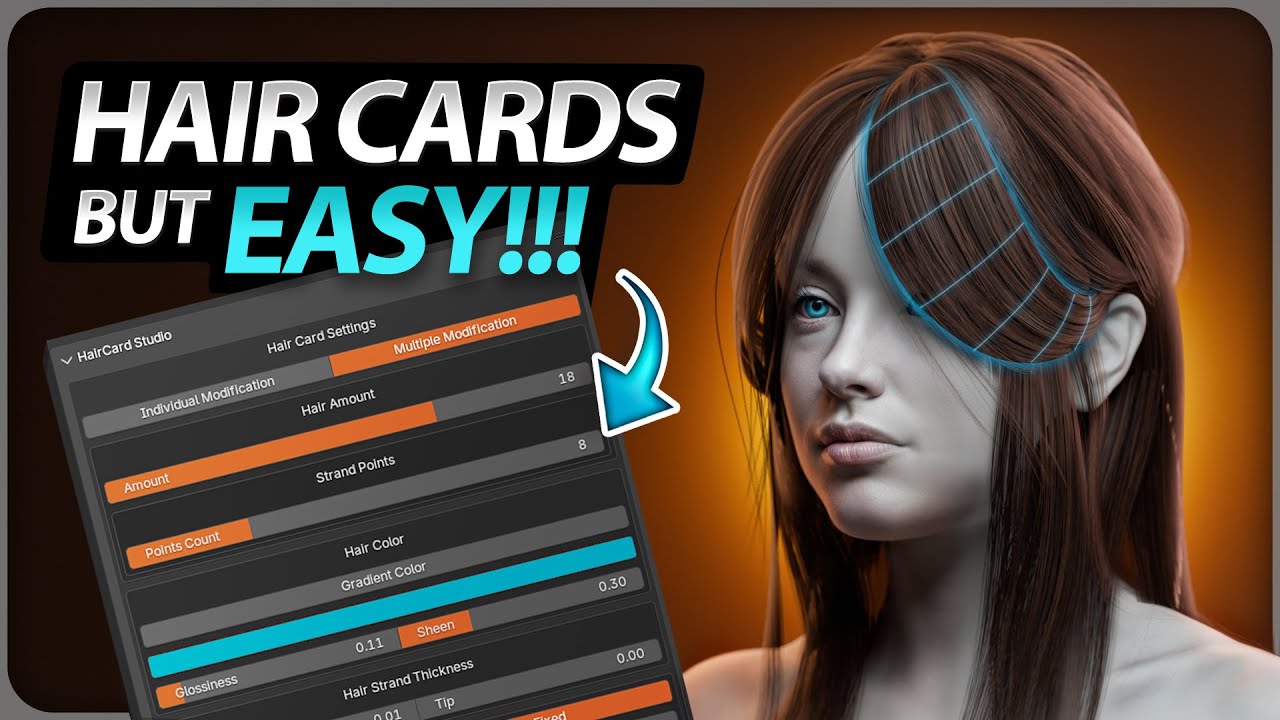 Easiest Way to Create Hair Cards in Blender