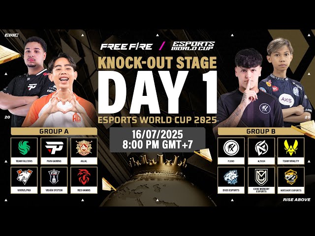 Free Fire Esports World Cup 2025 Knockout Day 1: Livestream, teams, schedule, and how to watch