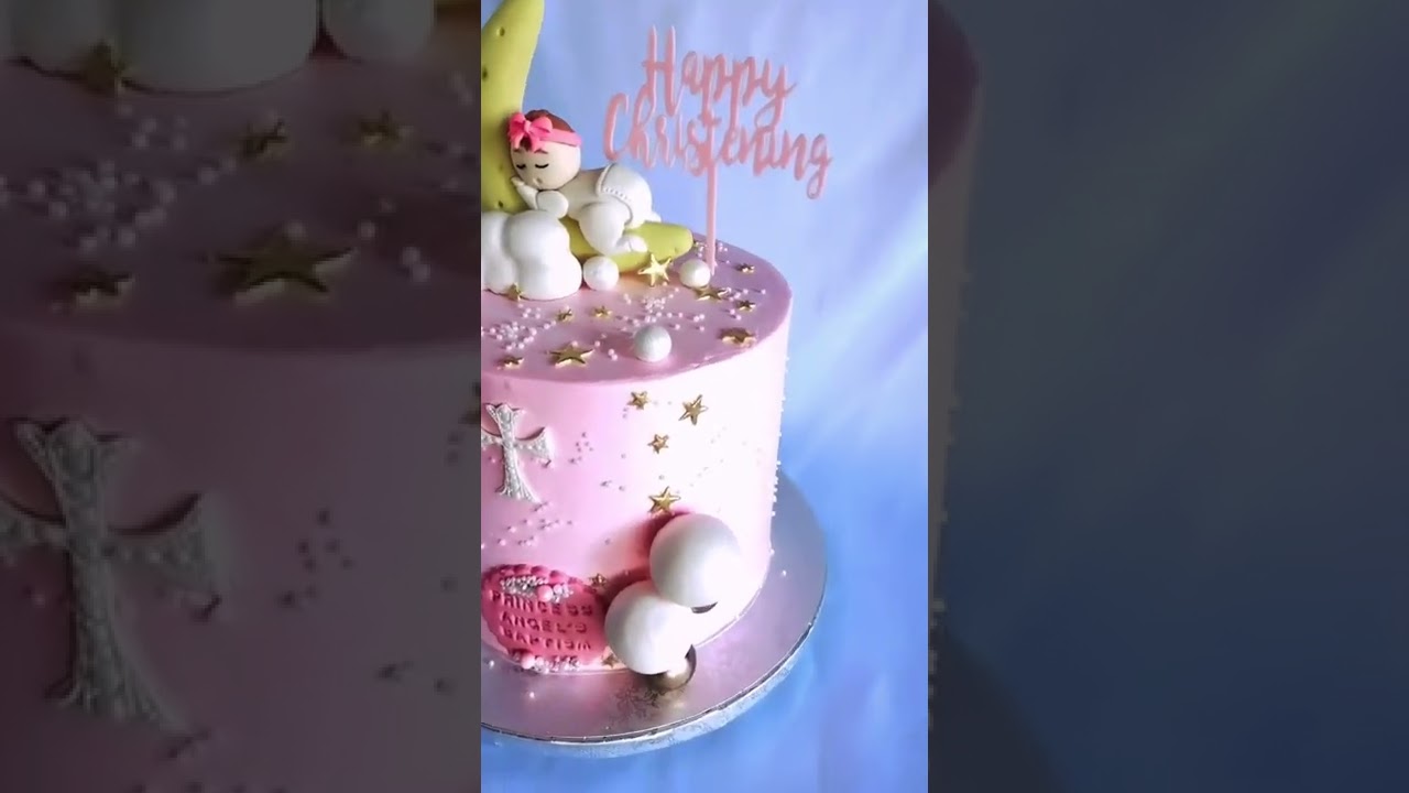 #christening #cake #pinkcake