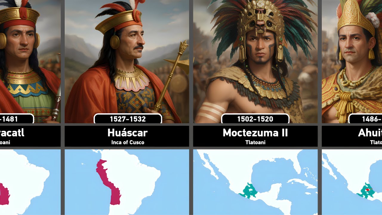Timeline of Inca and Aztec Rulers (1200–1572)
