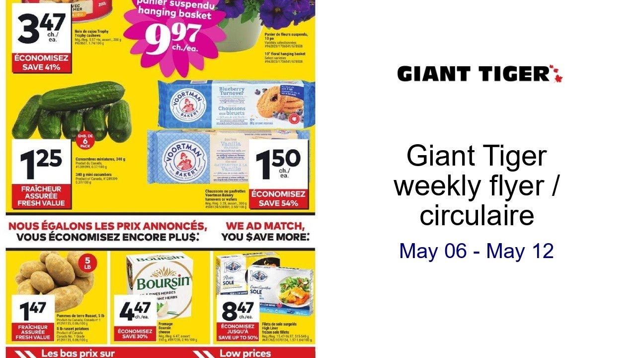 Giant Tiger weekly flyer / circulaire May 06 - May 12