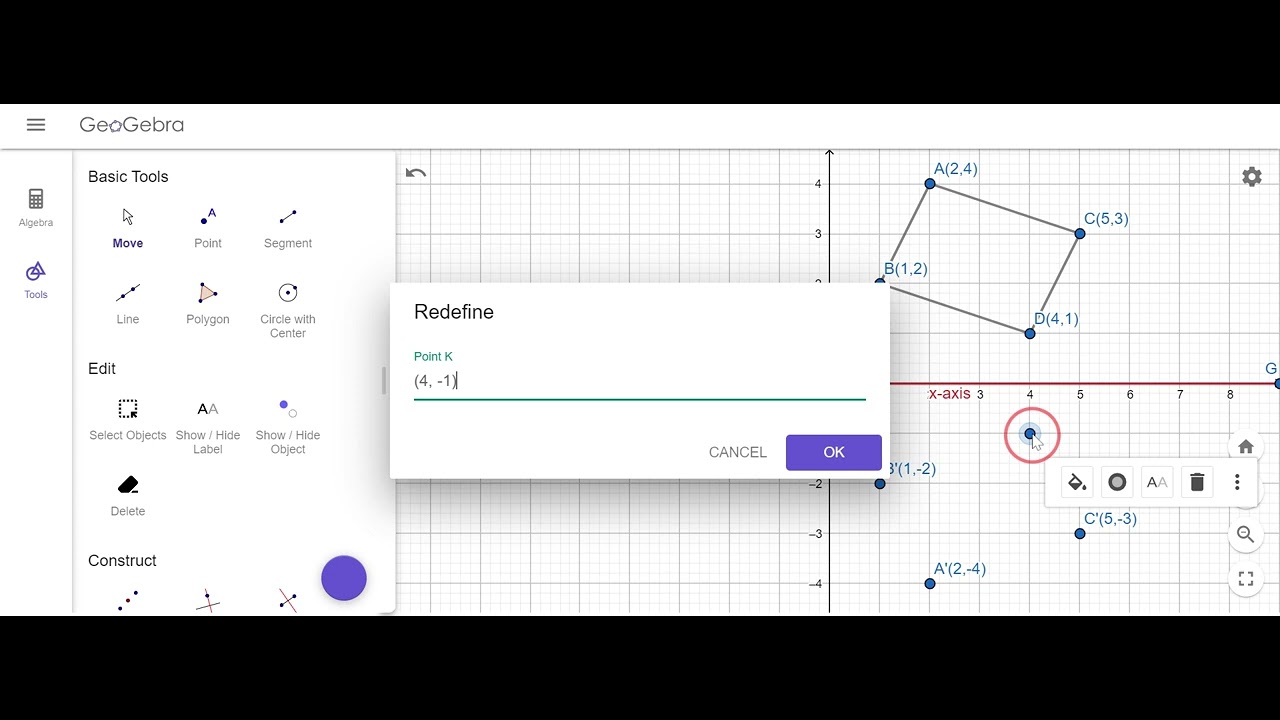 Reflections Using Geometry GeoGebra (Part 2)