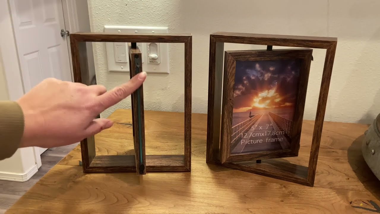 Serwrsw 5x7 Rotating Picture Frame 2 Pack, Double Sided Glass #frames #pictureframes #pictures