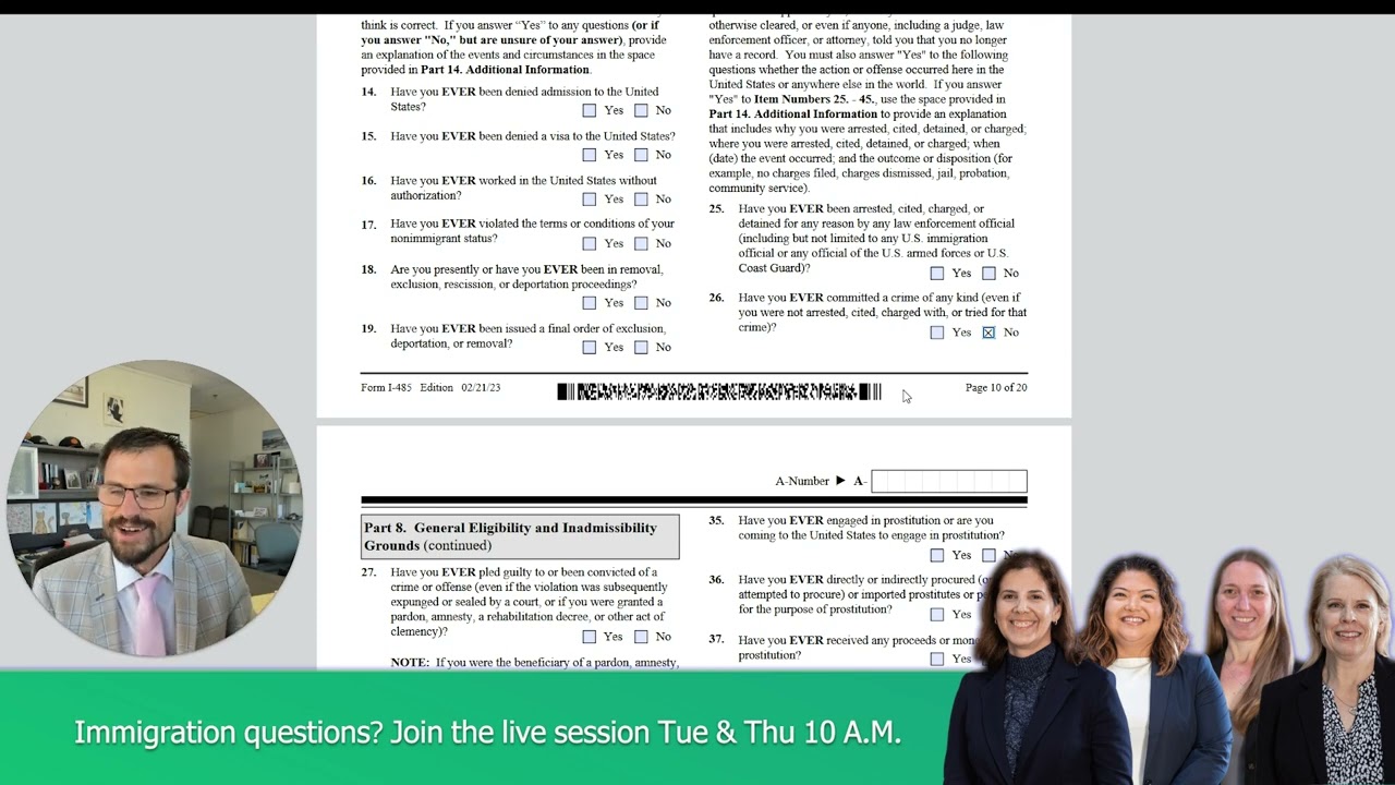 Filling form I-485 - Beware with question 6!