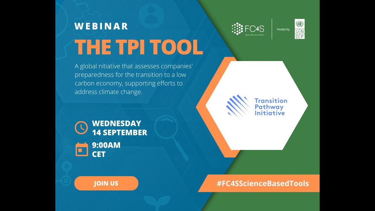 The TPI Tool 1 - Science-based tools webinar series
