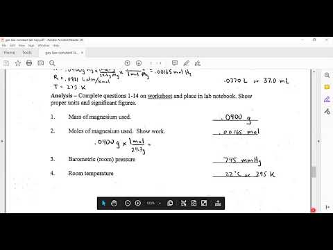 gas law constant lab video