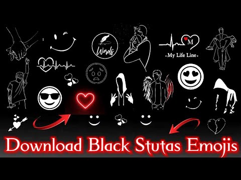 Download black stutas Emojis ll download line art png editing stutas emojis l download black emoji