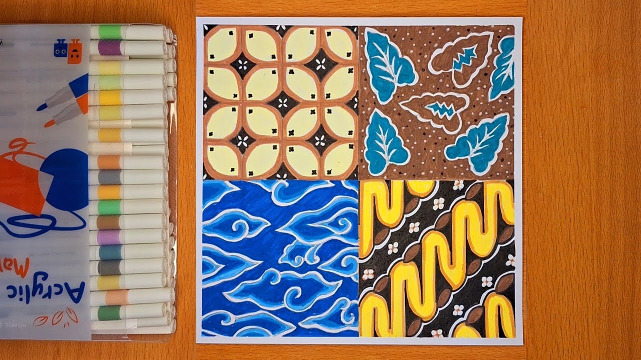 Tutorial Menggambar 4 Motif Batik Sederhana