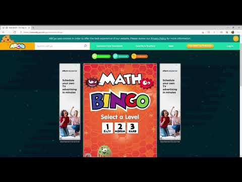 ABCYA Math Bingo 1 Match