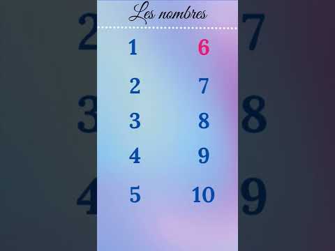 Numbers in French (1-10)