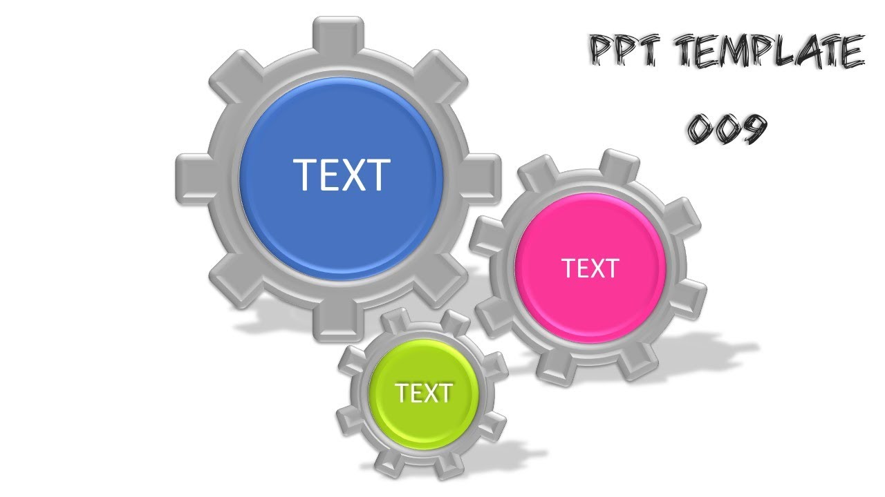 Gear shape PPT / free PowerPoint template 09