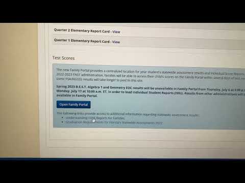 How to access Report Cards & FAST Test Scores