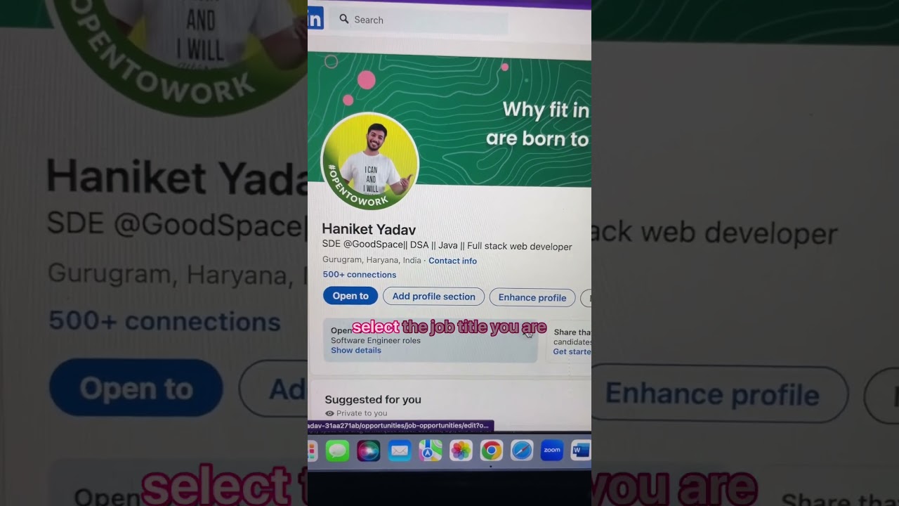 LinkedIn open-to-work frame #linkedin #jobsearch #jobseekers