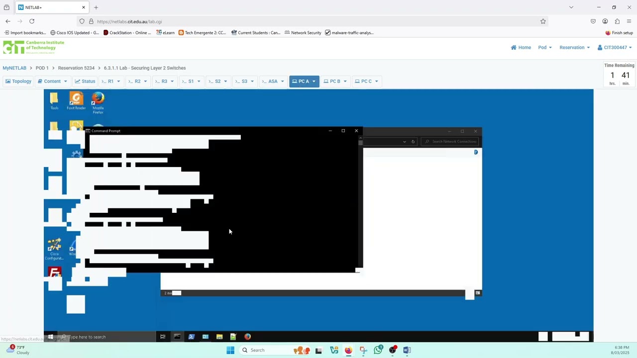 6 3 1 1 Lab   Securing Layer 2 Switches