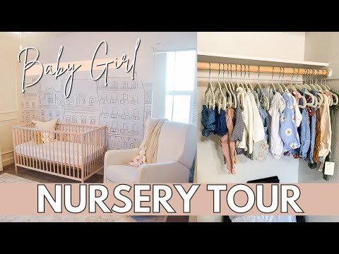 BABY GIRL NURSERY TOUR & ORGANIZATION 2022 | nursery organization + parisian themed nursery
