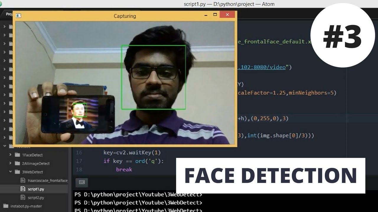OpenCV Face Detection With Python | Program To Detect Faces On Live Camera - Unwired Learning
