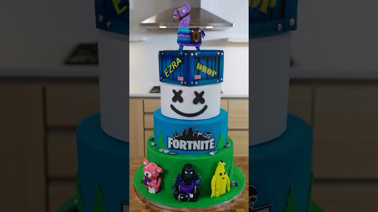 Fortnite Birthday Cake