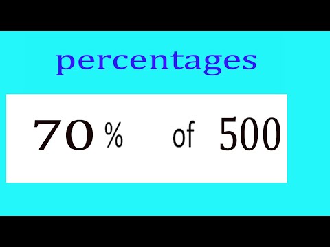Percentages 70 Percentage(%) of 500