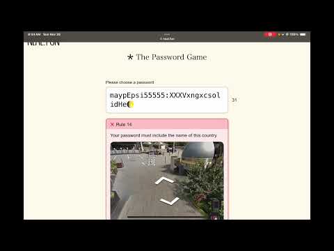 I tried the password game…