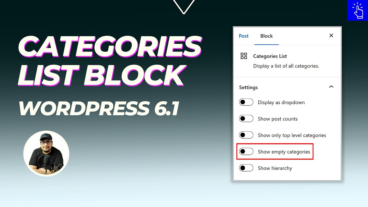Categories List Block in WordPress 6.1 (BETA) | Show Empty Categories | Name Change