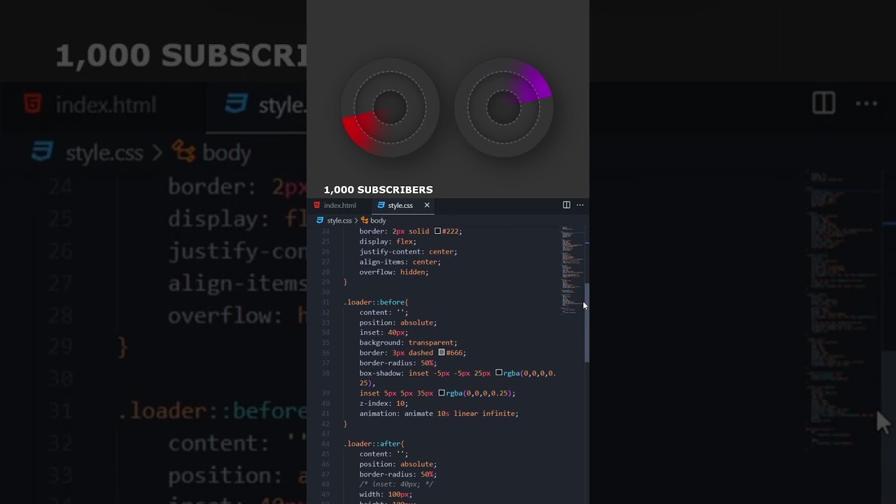 Gradient Ring Loader CSS ✈ #shorts #css