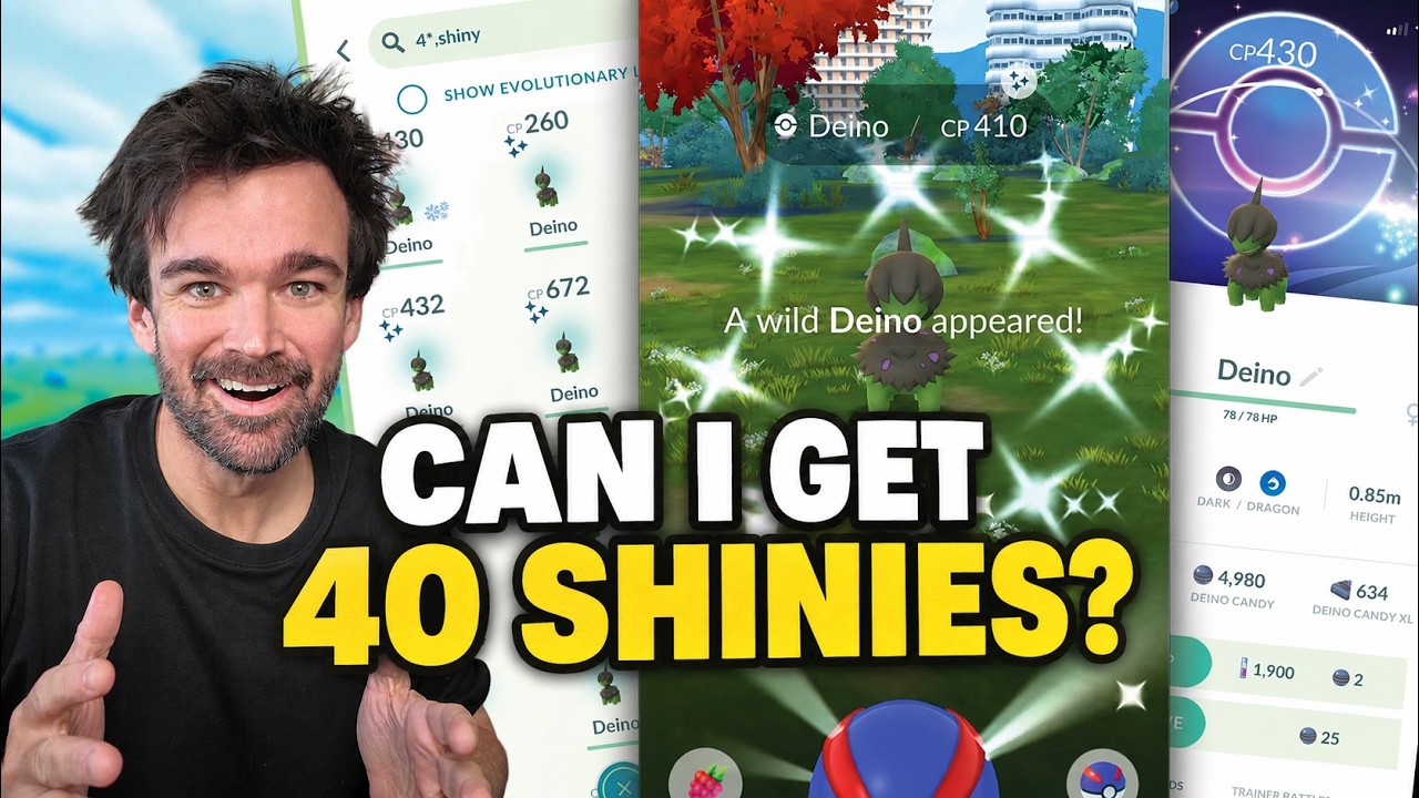 Deino Pokemon Go Community Day 2026: Searching for 40 shinies