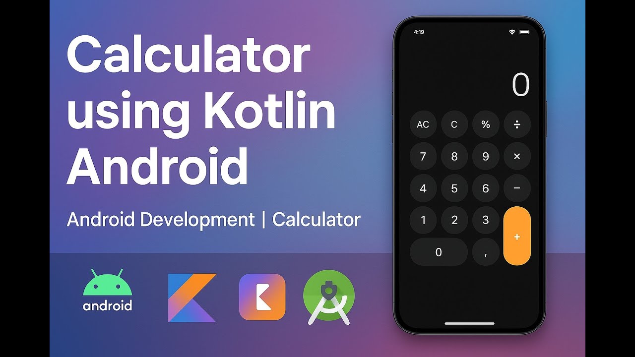 Calculator using Kotlin Android | Android Development | Calculator | #kotlin #android #internship