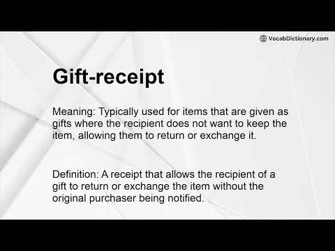Gift-receipt Meaning