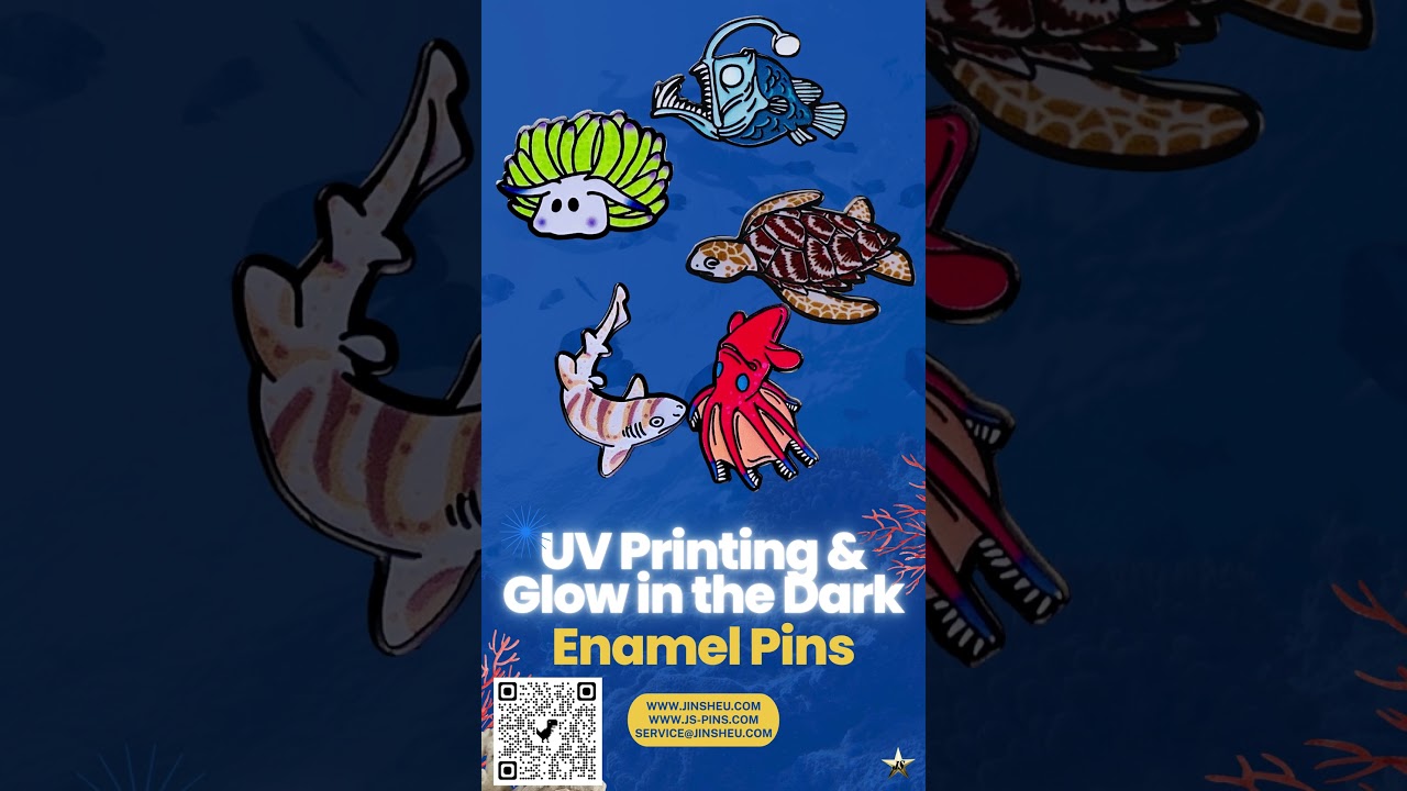 UV Printed Pin with Glow in the Dark | Custom Enamel Pins | Enamel Pin Manufacturer #custompins
