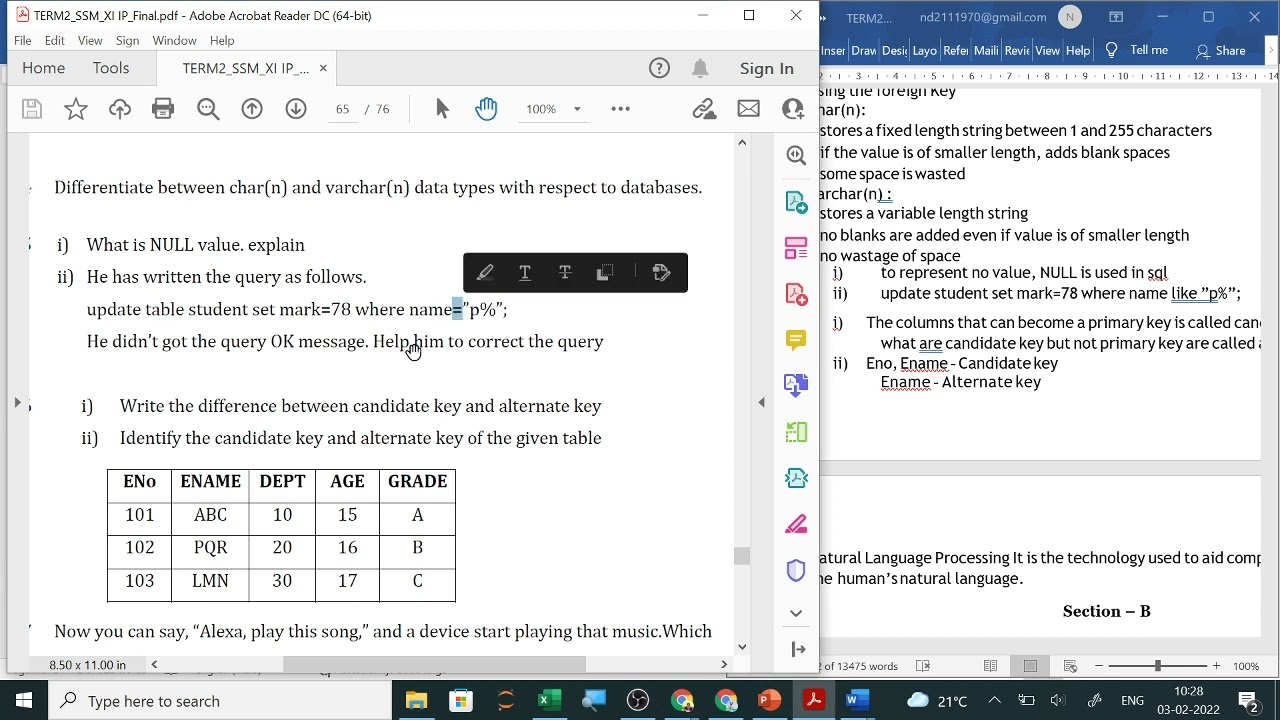 QP SOLVED SET 1|| 11 IP || COMPUTER SCIENCE CLASS 12 || INFORMATICS PRACTICES || TERM 2
