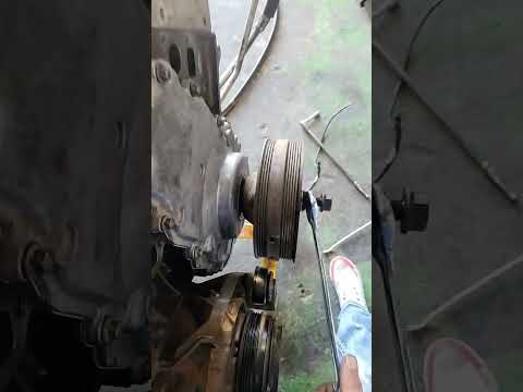 installing harmonic balancer on a ls 4.8 #chevy #truck #reels #mechanic #shop #short