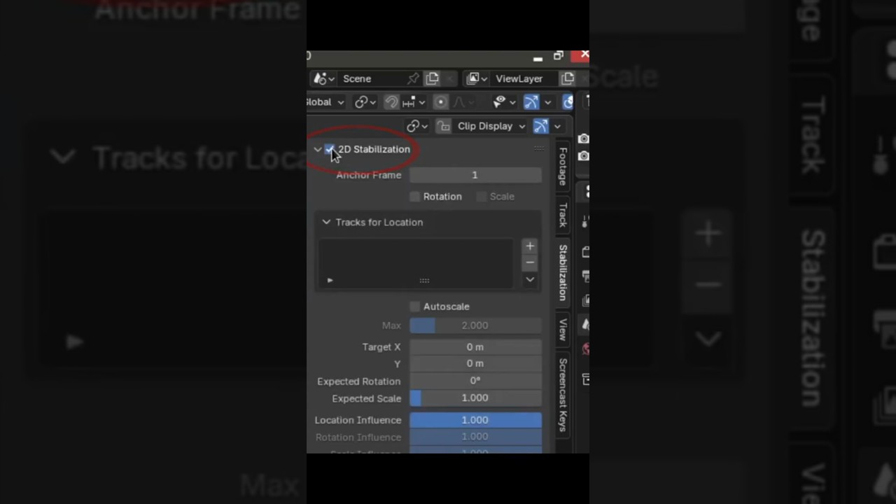 2D Stabilization in 60 seconds #motiontracking #videoediting #blender