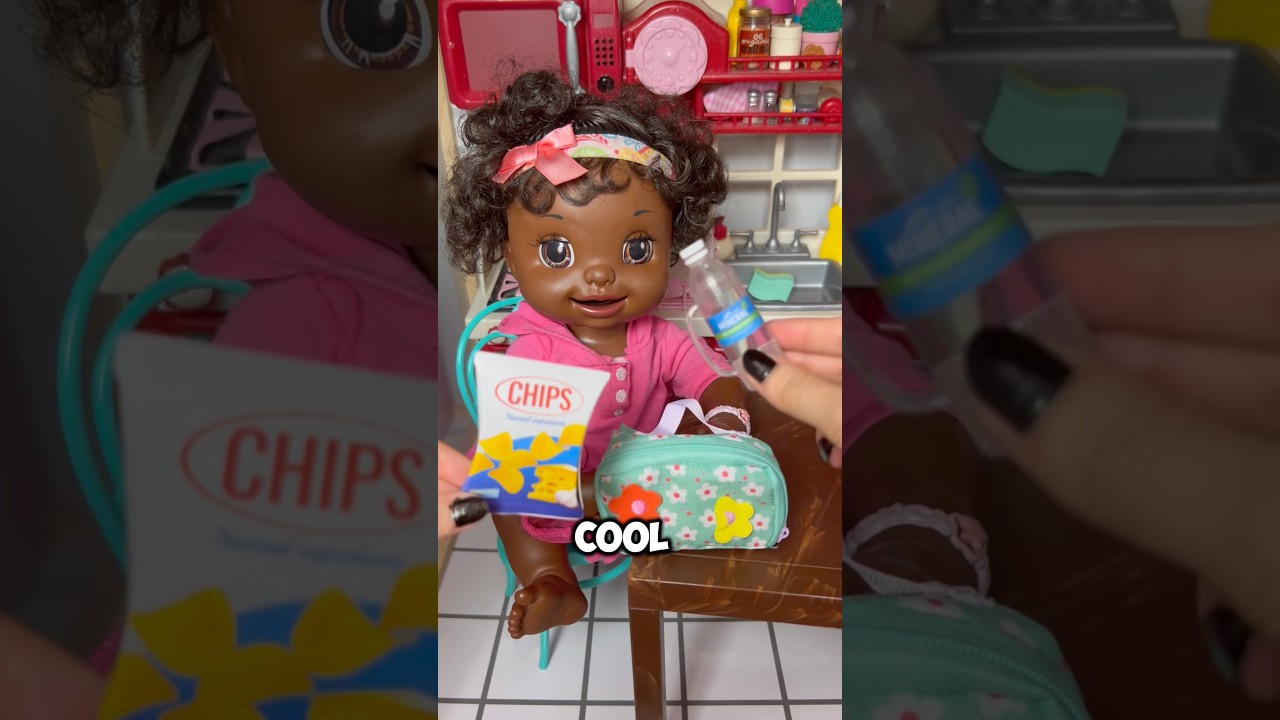 Packing Lunch box for baby alive doll 🍪 New my life as lunch box set unboxing #shorts #babydoll