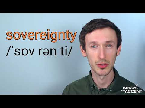 How to pronunciation "sovereignty"