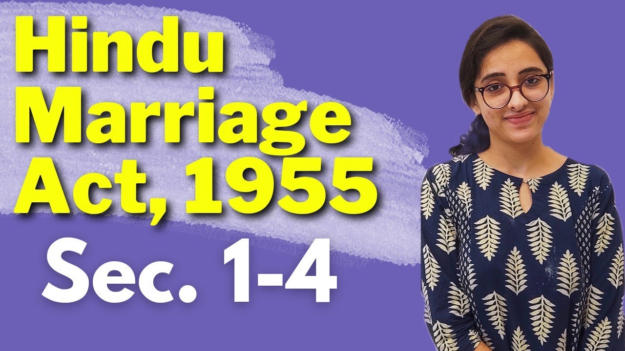 Hindu Law || Hindu Marriage Act || Who is a Hindu? ||Chapter 1 - Sections 1 to 4  || LAW SCHOOL