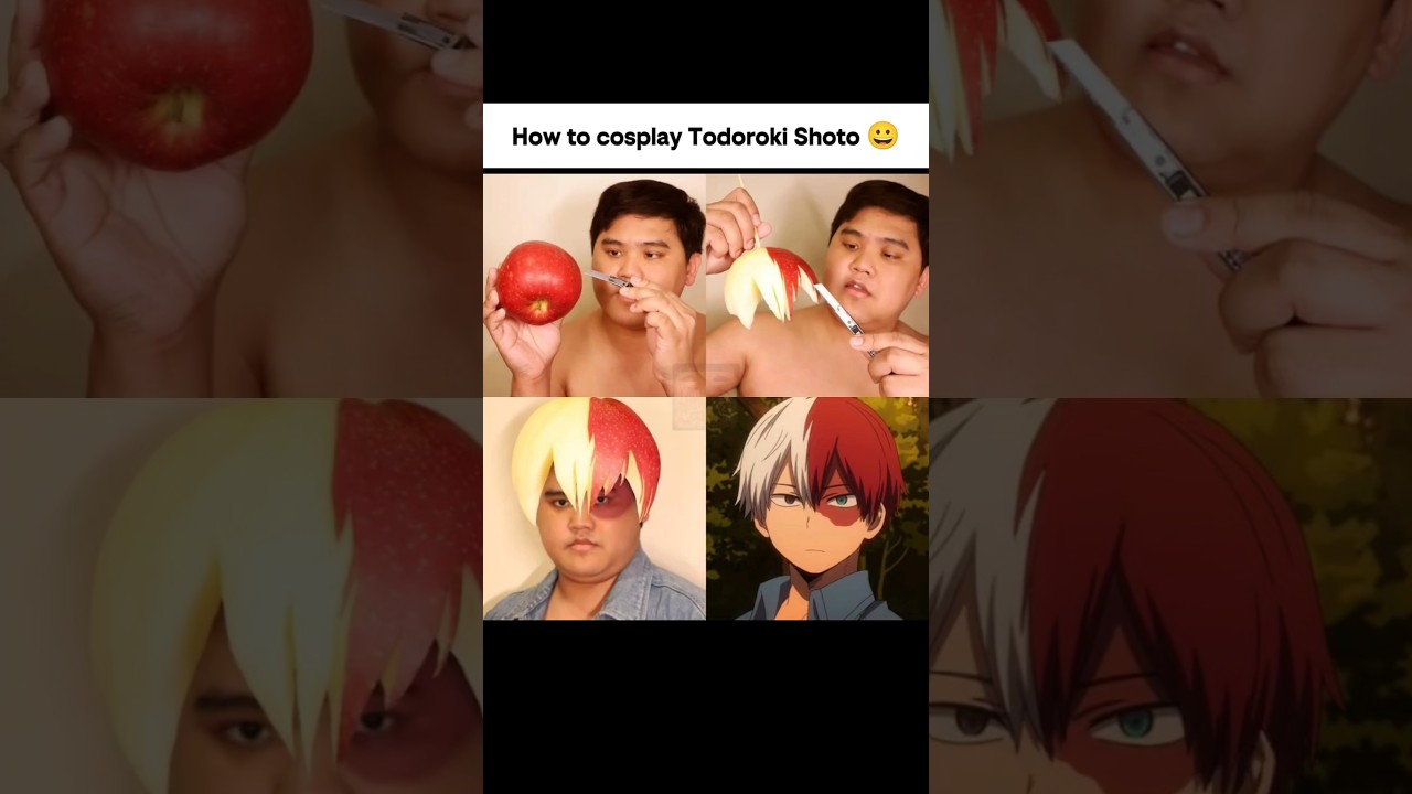 How to cosplay Todoroki Shoto 😀 #myheroacademia #anime #memes