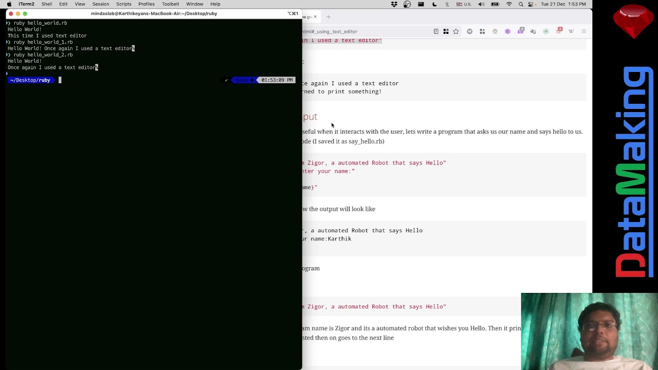 Using text editor, getting user input in Ruby