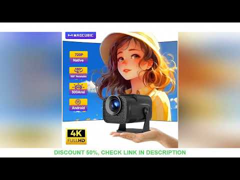 Magcubic HY320 Mini Newly Native 720P Android 11 4K Projector 300ANSI Wifi6 BT5.0 Cinema Outdoor Por