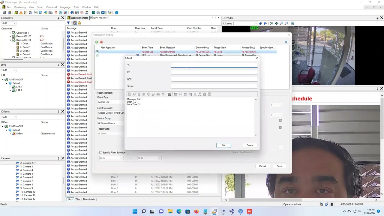AS-Manager 6.0 - Configuring Email and SMS Event Notifications