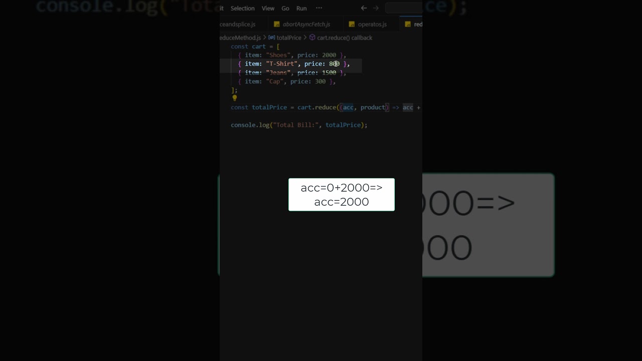 JavaScript Reduce Function Explained in the Easiest Way! #coding #frontendcourse #javascriptcore