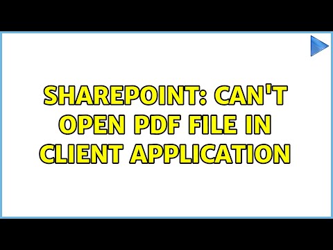 Sharepoint: Can't open pdf file in client application