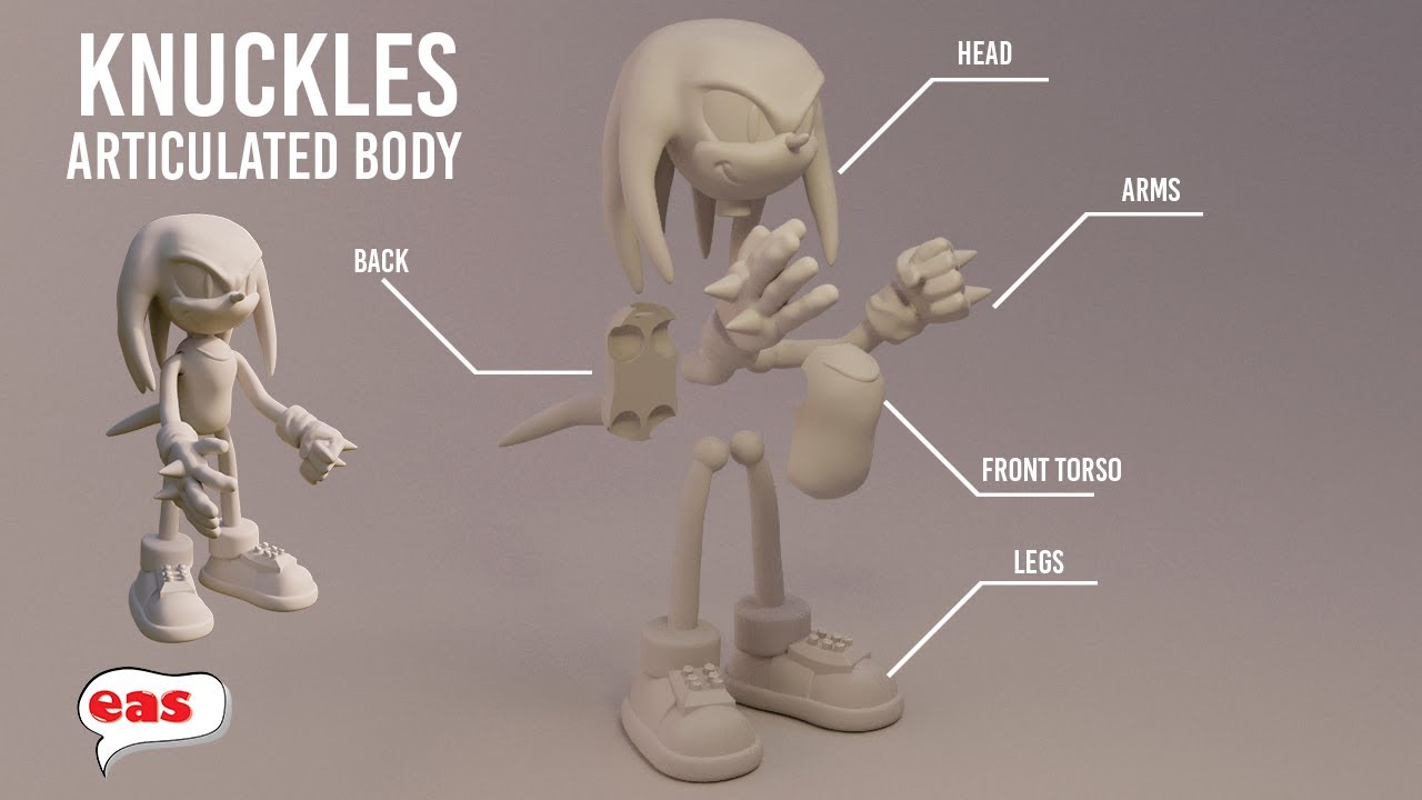 Knuckles the Echidna | impresión 3d