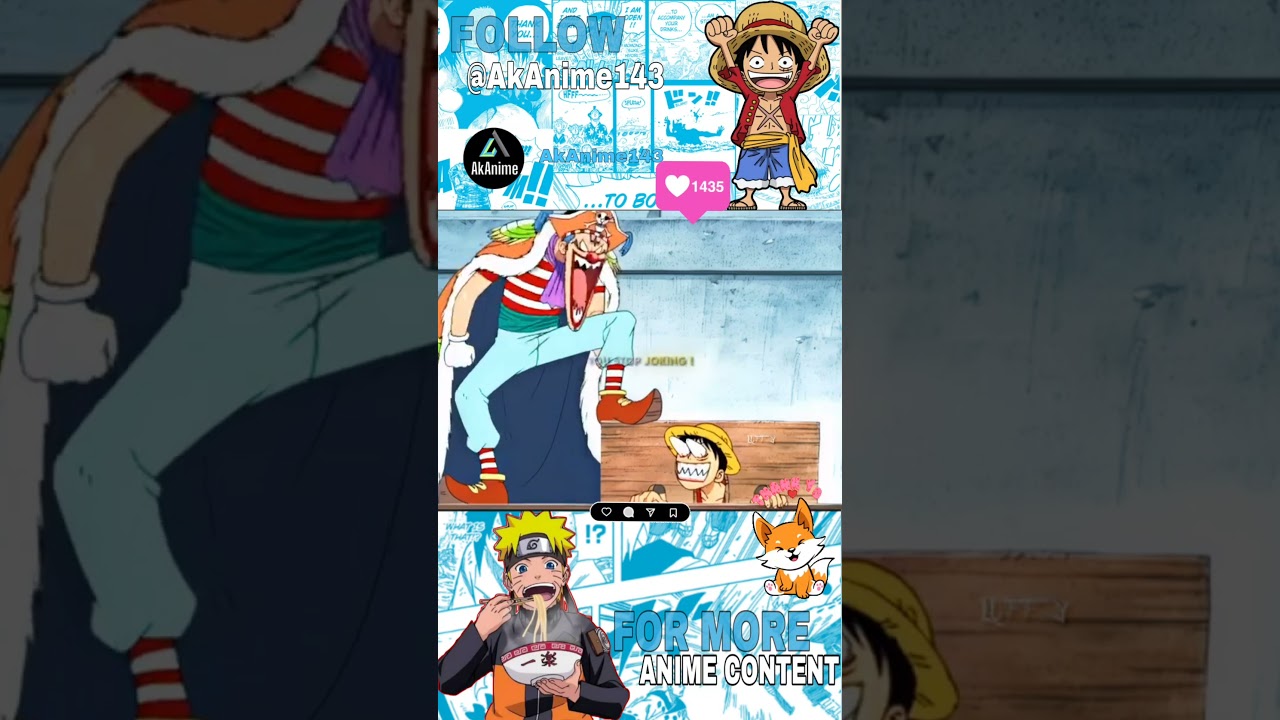 luffy and buggy funny moments 🥰😘 #anime #onepiece #otaku