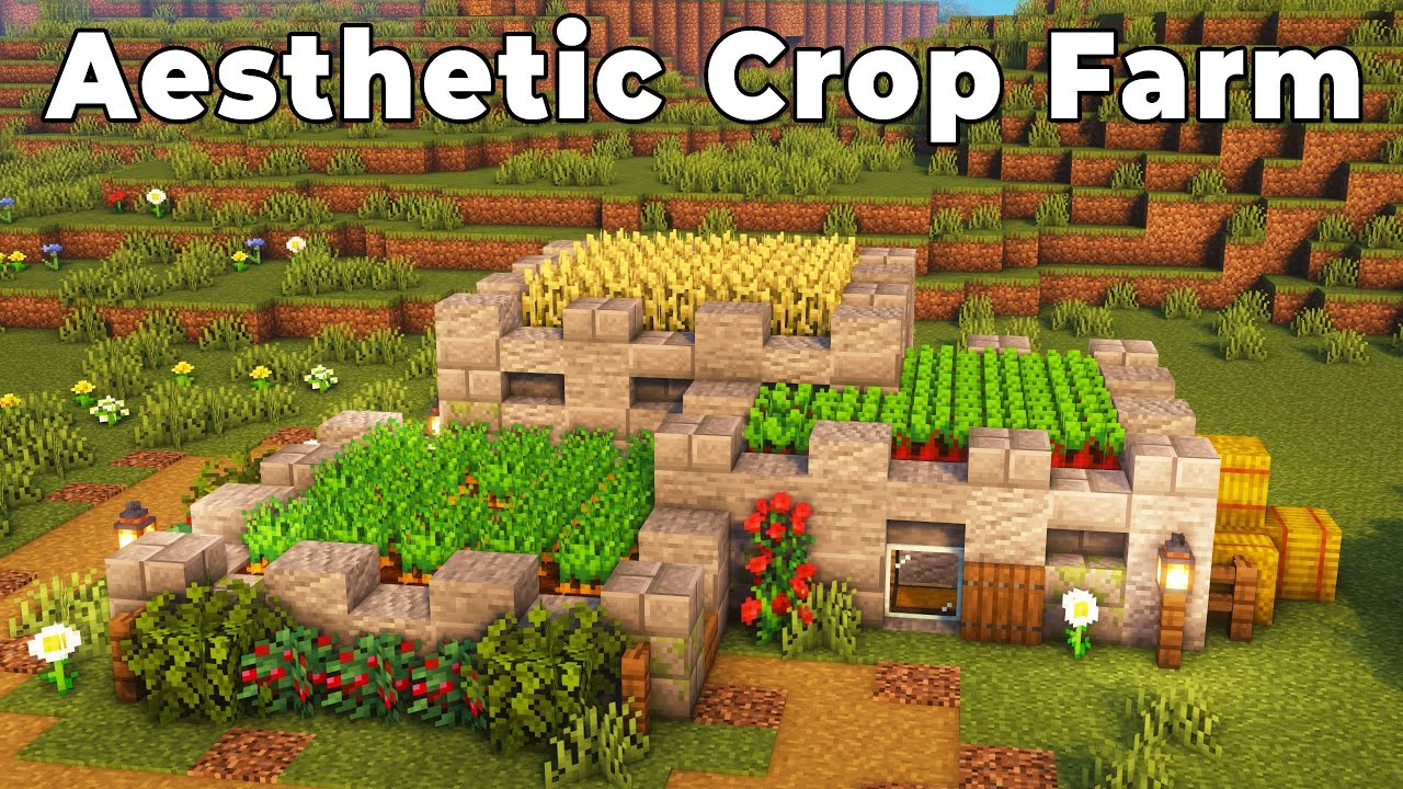 Minecraft | Aesthetic Tiered Crop Farm Tutorial - Minecraft Builders