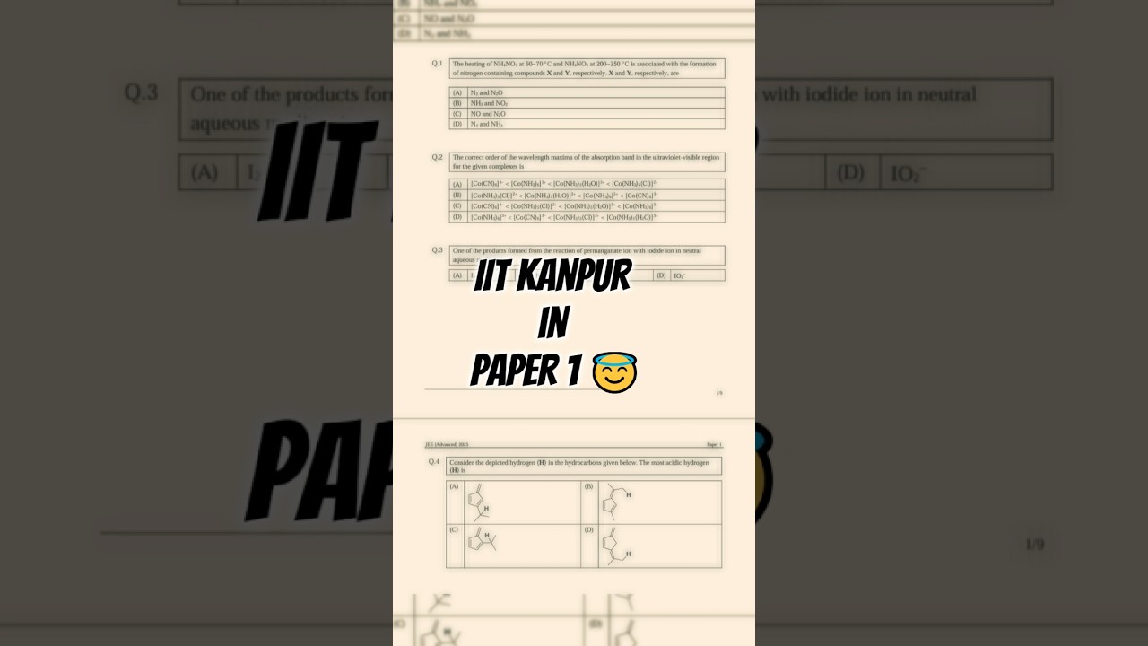 JEE ADVANCED 2025 Paper 2 ☠️ | IIT KANPUR  #jeeadvanced #iit #jee #iitkanpur #jee2025