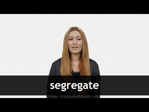 SEGREGATE definition and meaning | Collins English Dictionary