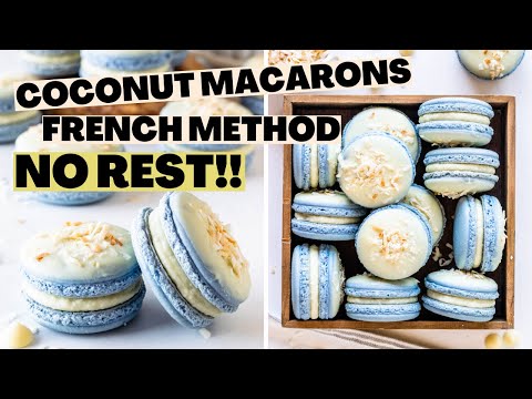 Coconut Macarons | French method NO REST!!