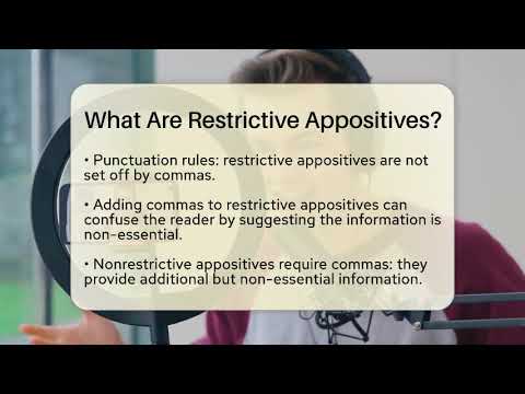 What Are Restrictive Appositives? - The Language Library
