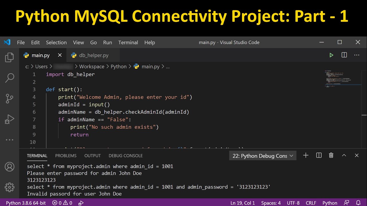 Python Project | CBSE | Class 12 | Python MySQL Connectivity | Part 1 | Python Setup